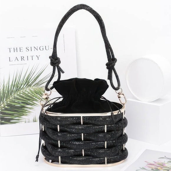 Shannel’s Closet | Bags | Rhinestone Braided Metal Bucket Bag | Poshmark